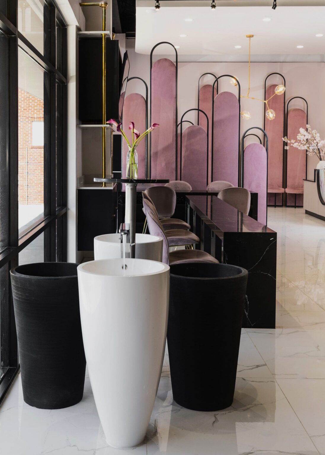 Gloss Nail Bar Luxury Interiors | Nina Magon Studio